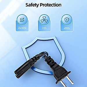 XXFMTJJ Replacement 5FT New Power Input: 110V - 120V 50-60Hz AC in Power Cord Outlet Plug Cable Lead Compatible with Aiwa Exos-9 Exos9 Portable Boombox Bluetooth Speaker