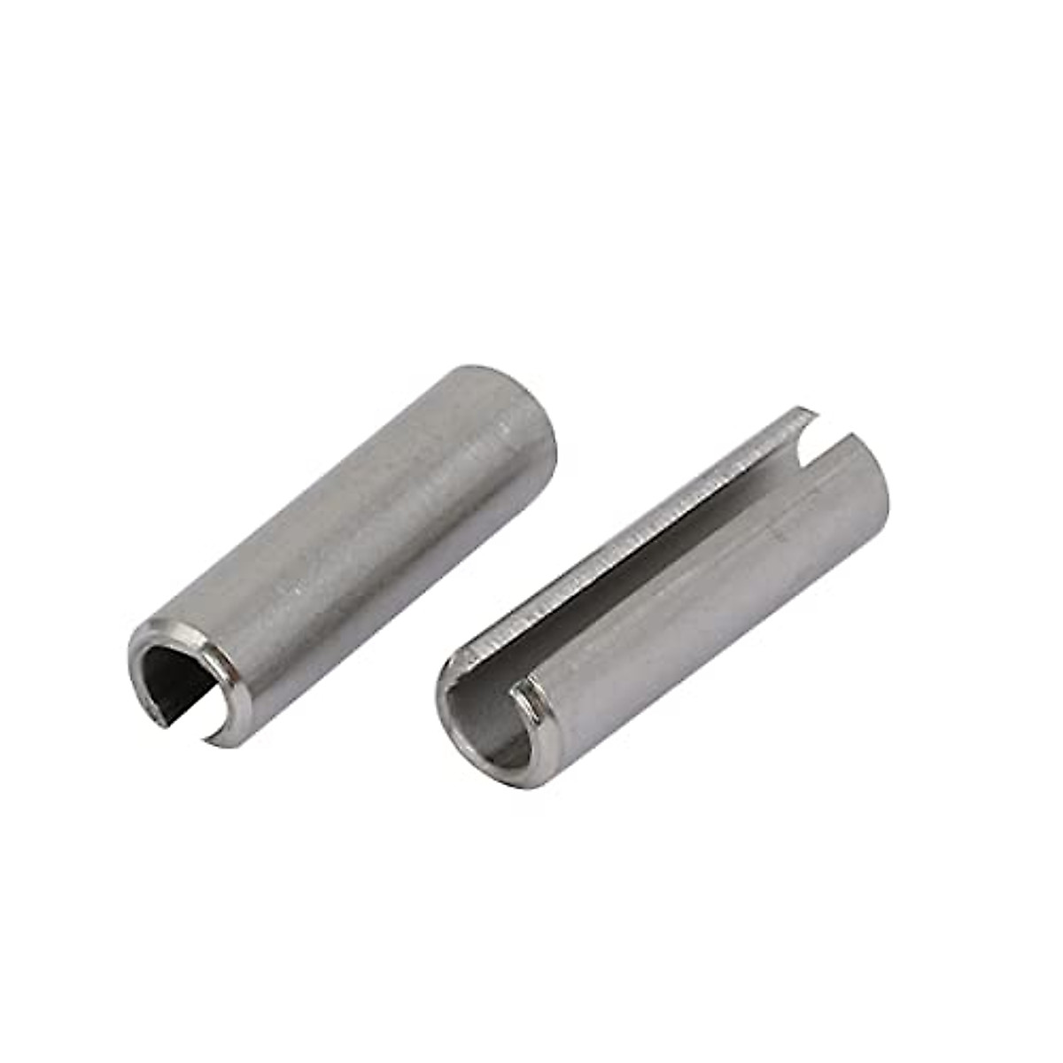 sourcing map Tension Roll Pin, M4x16mm 304 Stainless Steel Split Spring Dowel 50pcs