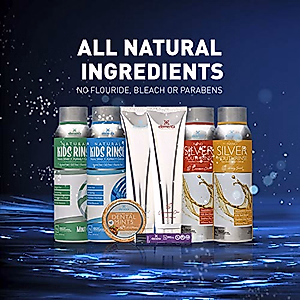 Dentist Formulated Nano Silver Xylitol Mouthwash with Calcium, PH Balanced, Enamel Strengthening Oral Rinse Alcohol and Fluoride Free (Peppermint)