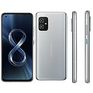 Asus Zenfone 8 ZS590KS 5G Dual 256GB 12GB RAM Factory Unlocked (GSM Only | No CDMA - not Compatible with Verizon/Sprint) International Version - Silver