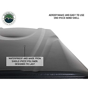 Overland Vehicle Systems Bushveld II Hard Shell Clam Shell Roof Top Tent with Aluminum Base Dark Grey Body and Green Rainfly - 2 Person Tent - Four Seasons Ready