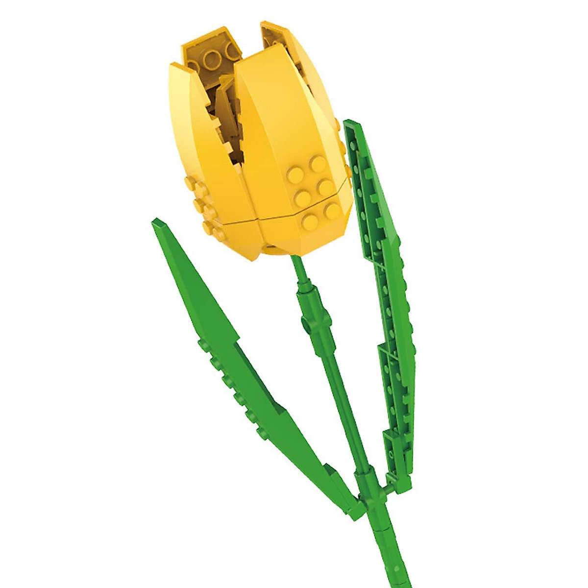 Building Block Flower Plastic Simulation Flower Kids Building Block Toys Vibrant Color Multi-Purpose