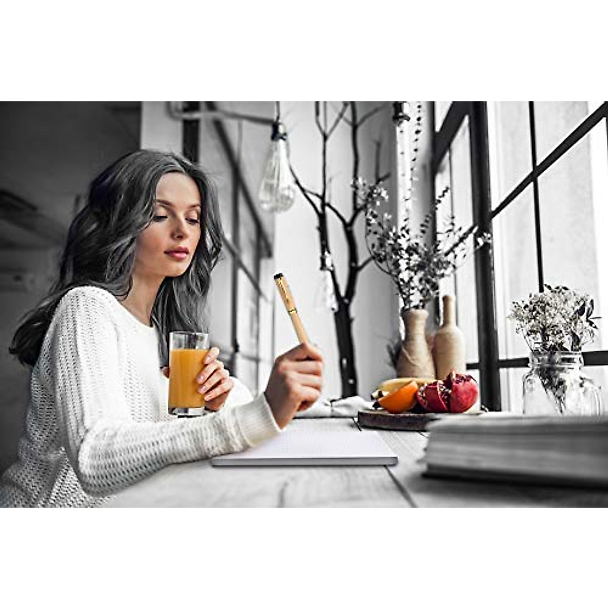 Wordsworth and Black's Calligraphy pen a Luxury Wooden Bamboo Fountain Pen Gift Case (Maple Wood) Refillable Ink Converter-Smooth Ink Flow For Precision Writing,Calligraphy, Journaling, Drawing-Grad