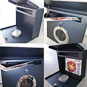 Letterman Wall Mounted Mailbox with Outgoing Mail Color: Stainless Steel, Size: Small