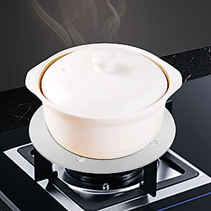 Heat Diffuser Plate for Gas Electronic Stove, Softifund Cooking Induction Adapter Simmer Plate with Remove Handle for Milk Coffee Cookware 7.9inch, Defrosting Tray for Frozen Meat