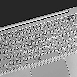ProElife Keyboard Cover Skin for 2021 2020 Microsoft Surface Laptop Go 12.4" & 2022 Surface Laptop Go 2 12.4 inch with Fingerprint Power Button Ultra Thin TPU Keyboard Protector (Transparent)