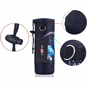 AUPET Water Bottle Carrier,Insulated Neoprene Water bottle Holder Bag Case Pouch Cover 1000ML or 750ML,Adjustable Shoulder Strap, Great for Stainless Steel and Plastic Bottles