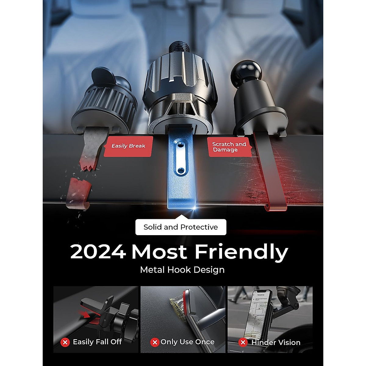 LISEN for MagSafe Car Mount Charger for iPhone 15, Wireless Universal Vent Charger for iPhone Car Accessories Magnetic Phone Holder Mount, Fits iPhone 15 Pro Max Plus Mini 14 13 12