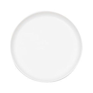 Okuna Outpost White Ceramic Dinner Plates Set of 4 Serving Dinnerware Dishes (8 Inches)