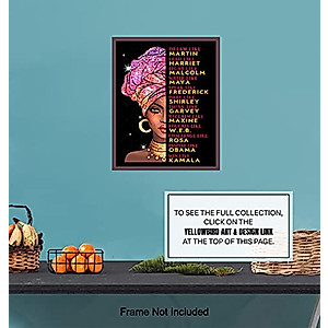 Inspirational Black Art - African American Women, Girls - African American Wall Art - Encouraging Wall Decor - Motivational Encouragement Gifts - Uplifting Inspiring Wall Decor - Positive Affirmations