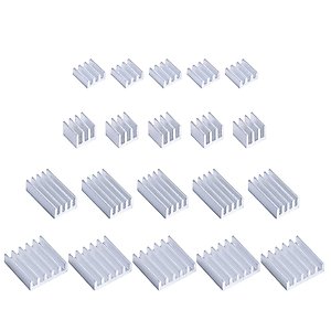 GeeekPi Heatsink for Raspberry Pi 4, 20PCS Pi 4 Aluminum Heatsinks with Thermal Conductive Adhesive Tape for Raspberry Pi 4 Model B (Raspberry Pi Board is Not Included)