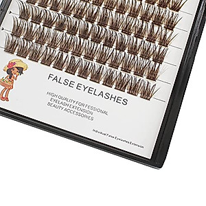 Vayator wide stem with various colored false eyelashes D curl eyelash string 10-20mm Choose professional makeup personal eyelash string Grafted eyelash extension cluster（BN-10mm）
