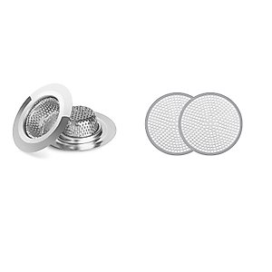 Ohtomber 2PCS Bathtub Drain Strainer and Shower Drain Hair Catcher
