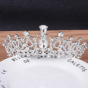 COCIDE Tiara and Crown for Women Silver Rhinestone Birthday Headband Princess Tiaras for Girls Hair Accessories Jewelry for Bridal Wedding Prom Birthday Christmas Xmas Halloween Party (Silver-2)