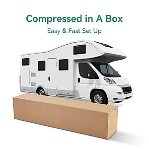 Hcore RV Mattress 10" Short King,Green Tea Medium Firm Memory Foam Mattress in a Box,Pressure Relief,Campers/Trailers/Trucks Mattress in a Box,CertiPUR-US Certified,Made in USA