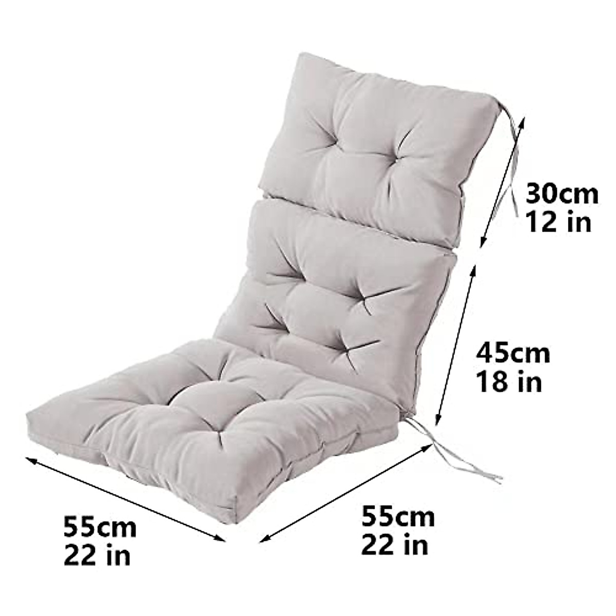 High Back Chair Cushion 52 Inch, Deep Seat Patio Seat and Back Cushion, Non-Slip Rocking Chair Cushion, High Back Patio Garden Lounger Chair Cushions (Navy Blue, 52x22 in)