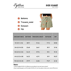 Eytino Womens Plus Size Lightweight Active Athletic Shorts Running Summer Shorts Hiking Cargo Shorts with Pockets,1X Black