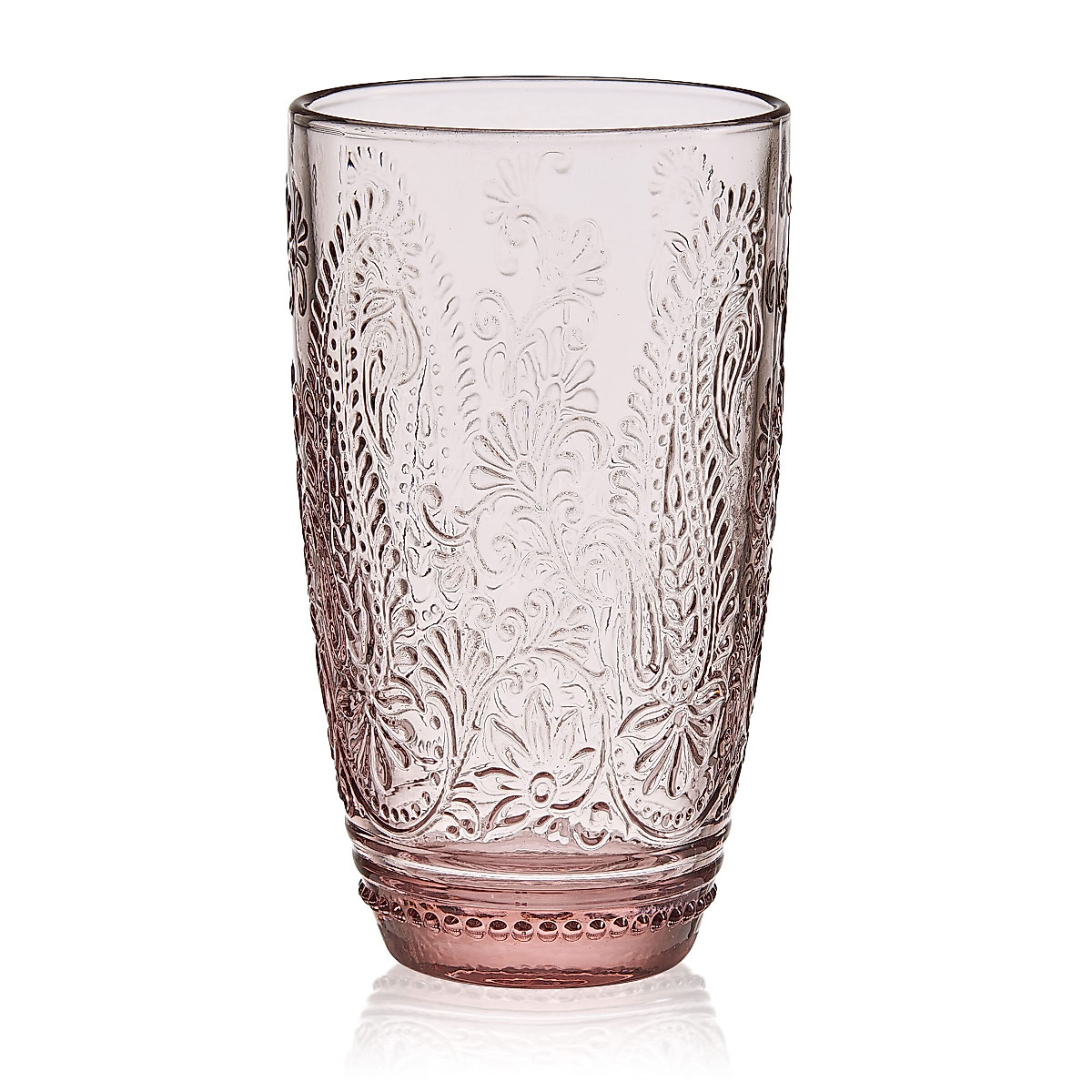 Fitz and Floyd Maddi Highball Tumbler Cups, Set of 4, Blush