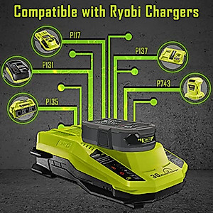 BATINO 2 Pack 4.0Ah P103 18V Replacement Battery for Ryobi 18 Volt ONE+ Lithium ion Battery P102 P104 P105 P107 P108 P109 P190 Compatible with Ryobi 18 Volt Cordless Power Tools