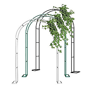 Garden Arch Arbor Metal Heavy Duty Strong Arch Arbour Trellis Archway 3.9/4.6/5.9/6.5/7.9/9.2/9.8/11.5ft Wide Pergola Arbor for Roses Support Party Decorations (Color : Green, Size : 70.5" X 15.5" X