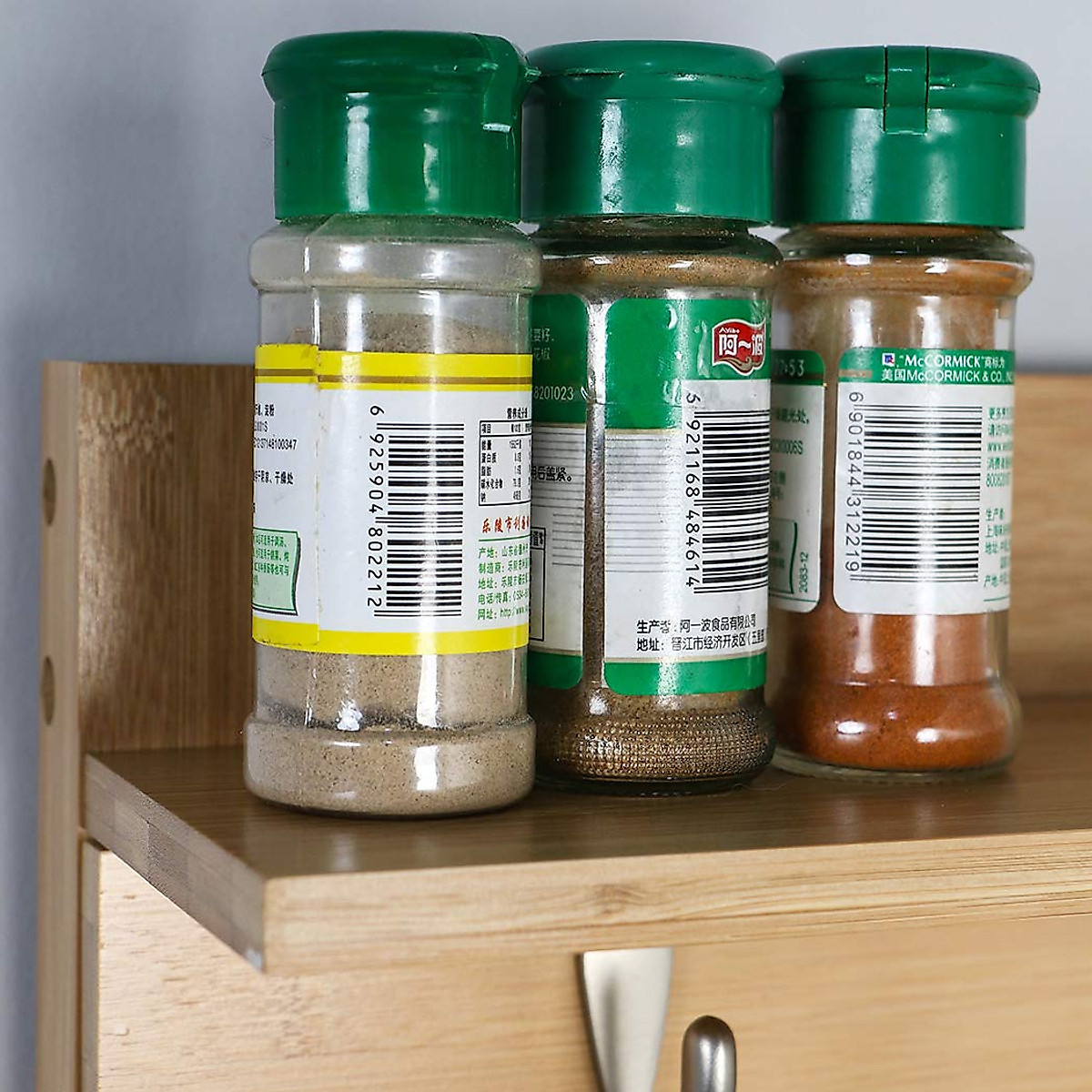 Encozy Coffee Mug Wall Rack, Holder, and Organizer - 7 Hooks Mug with Shelf for Your Favorite Mugs - Adds Charm to Any Kitchen or Office Décor (Bamboo)