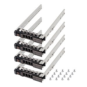 Hard Drive Bracket 2.5" SSD Mount G176J HDD Caddy SAS SATA Hard Drive Caddy Compatible with Dell PowerEdge R610 R620 R710 T710 R720 R815 R820, 4 Pack