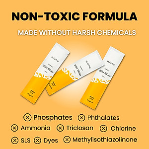 Elcove Foaming Dish Soap Refill Eco Friendly (Set of 5), Concentrated Powder Refills Make 60 oz of Non Toxic Dish Soap, Plastic Free, Septic Safe, Sustainable Products