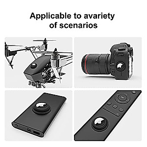 4 Pack Silicone AirTag Holder Case Compatible with Apple Airtag，Include 2pc AirTag Keychain & 2pc AirTag Adhesive Mount丨Lightweight, Anti-Scratch，for Luggage,Keys,Bike，Dog Collar etc