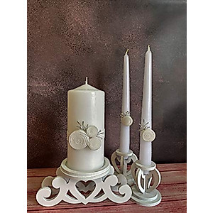 Unity Candle Holder-Unity Candle Stand-Unity Candle Holder Set-Pillar Candle Holder-Wedding Gift -Ceremony Decoration-Wedding Centerpiece