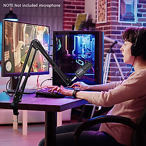 For Elgato Wave 3 Boom Arm Microphone Stand, Professional Mic Boom Arm Mic Stand Compatible with Elgato Wave:3 USB Condenser Microphone by SUNMON