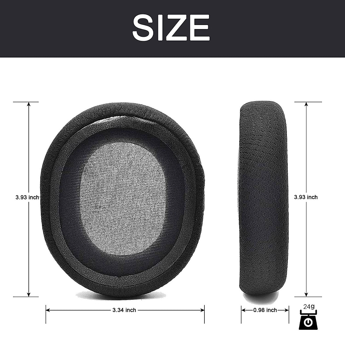 Earpads for SteelSeries Arctis 7 5 3 Replacement Ear Cushion Pads with Protein Leather and Memory Foam for SteelSeries Arctis 7 5 3 Gaming Headphones, A Pair, Black