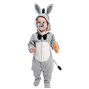 CASW Donkey Costume Ears-Tail-Headband-Tie Accessory Set: Donkey Ears Headband Tail Nose And Bow Tie Characters Costume - for Halloween Cosplay Kit Carnival Music Festival - for Dogs