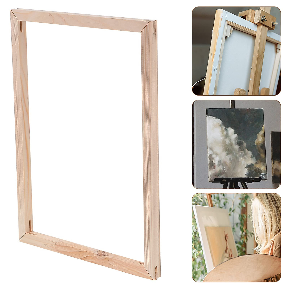 1 Set Canvas Frame Oil Painting Base Frame Practical Oil Canvas Stretcher Canvas Supporting Frame DIY Frame Bars Frame for Oil Paintings DIY Canvas Stretcher Canvas Stretched Frame