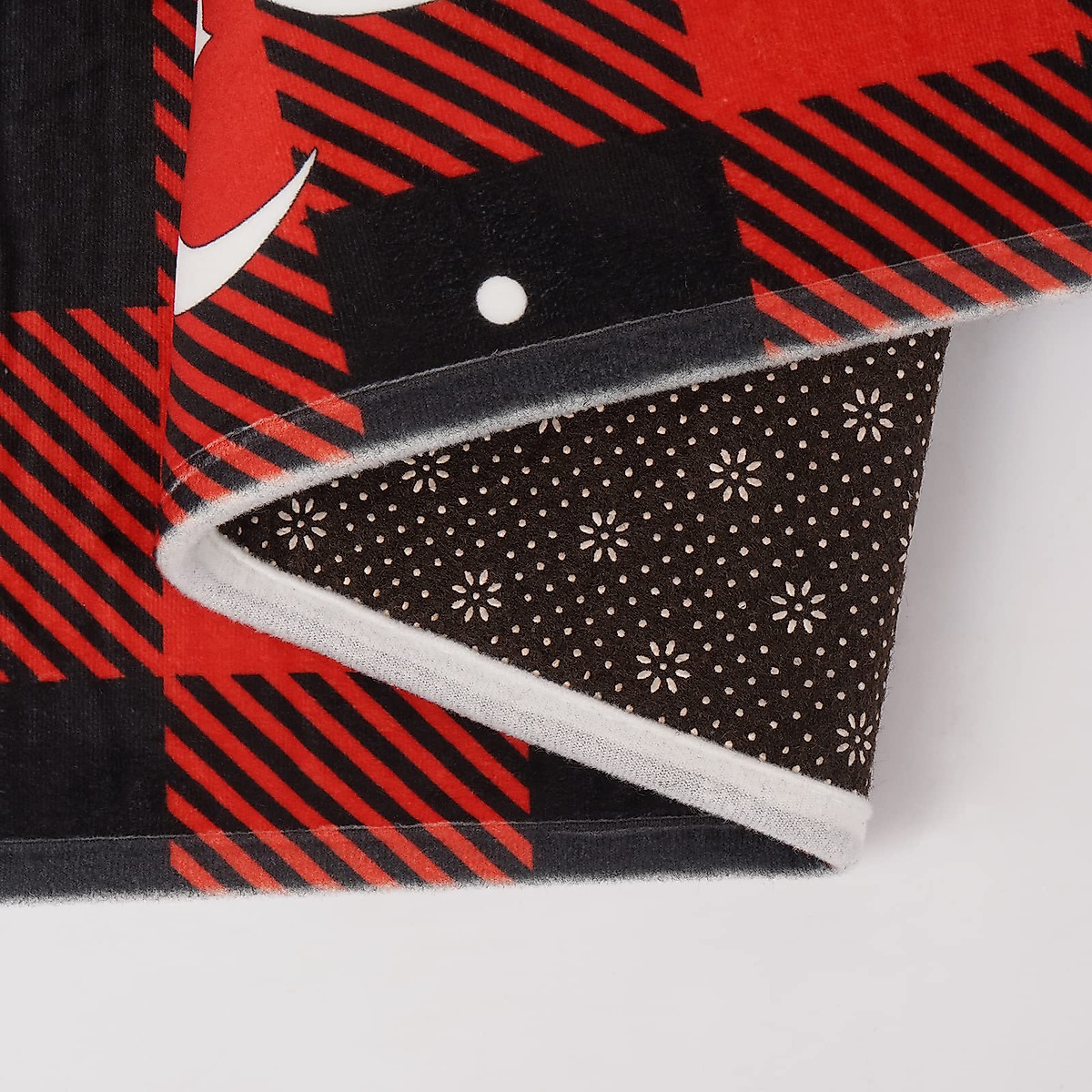 ASPMIZ 2 Pcs Christmas Buffalo Plaid Kitchen Rugs and Mats Set, Absorbent Winter Snowflake Kitchen Mat Cushioned Anti Fatigue, Xmas Decorative Area Rug Set of 2 Washable, 17'' x 47'' + 17'' x 30''