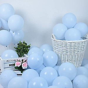 BEISHIDA 100 Pack 10 Inch Thicken Light Blue Balloons,Large Macaron Blue Latex Helium Balloons For Birthday Wedding Reception Bridal Shower Party Decorations Supplies