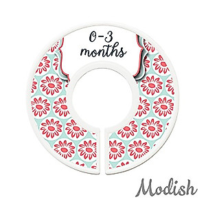 Modish Labels Baby Clothes Size Dividers, Baby Closet Organizers, Size Dividers, Baby Closet Organizers, Closet Dividers, Clothes Organizer, Nursery Décor, Girl, Flowers, Shabby Chic (Baby)
