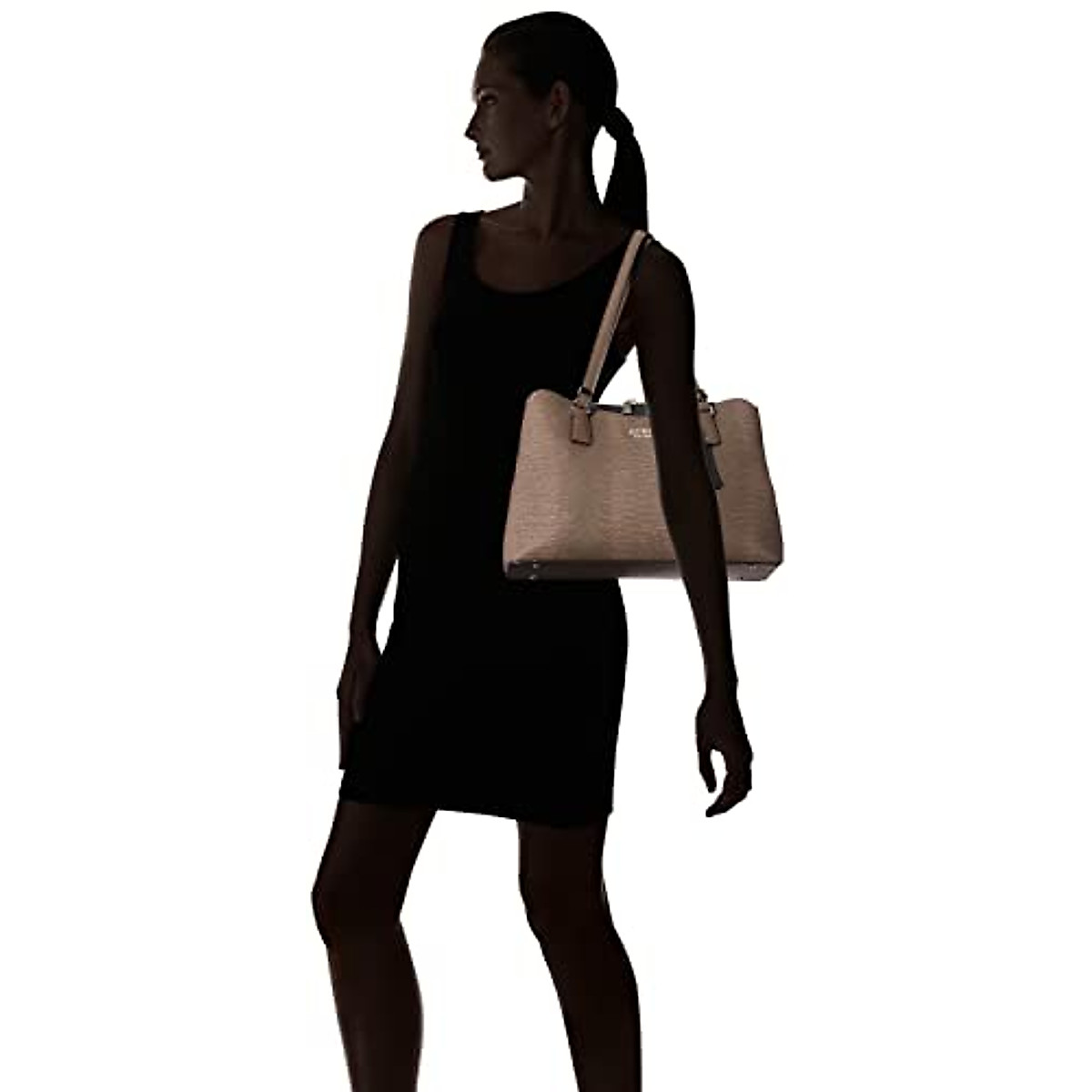 GUESS womens Satchel, Satchel Shoulder Bag, Chestnut Multi, One Size US