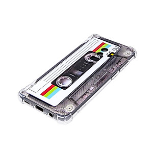 FAteamll Case for Galaxy S9 Plus,with Reinforced Corners TPU Soft Bumper Retro Cassette Tape Case Compatible with Samsung Galaxy S9+