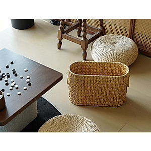 Coeusy Toilet Paper Storage,Water Hyacinth Toilet Paper Baskets Bathroom Organizer,Large Toilet Paper Holder for up to 9 Mega Rolls,Bathroom Accessories Organizer