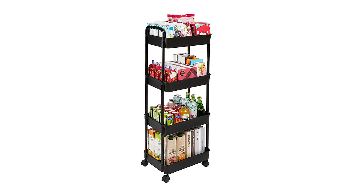 Vtopmart 4-Tier Rolling Cart - Easy Storage & Mobility