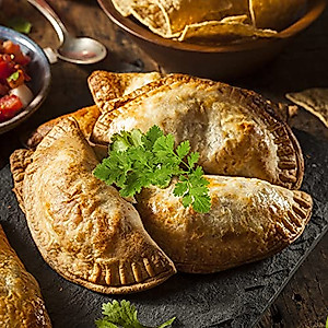 PAMISO Extra Large Empanada Maker, 7 inch Empanada Seal with Dough Cutter Circle, Stainless Steel Empanada Maker Press, Pastry Tools, Pocket Pie