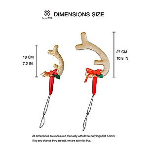 Dog Antler Headband Reindeer Horn Headpiece Christmas Dog Costume Accessories Headwear Halloween Pet Costume