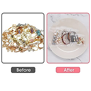 Thinp 60 Pack Clear Plastic Jewelry Bags, Small Ziplock Bags for Jewelry Anti Tarnish Jewelry Storage Bags Jewelry Pouches