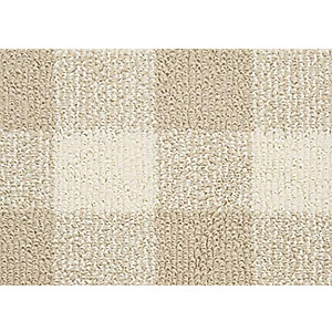 Garland Rug Country Living Buffalo Plaid Area Rug, 5-Feet by 7-Feet, Tan/Ivory