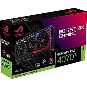 ASUS ROG Strix NVIDIA GeForce RTX™ 4070 Ti Gaming Graphics Card (PCIe 4.0, 12GB GDDR6X, HDMI 2.1a, DisplayPort 1.4a)