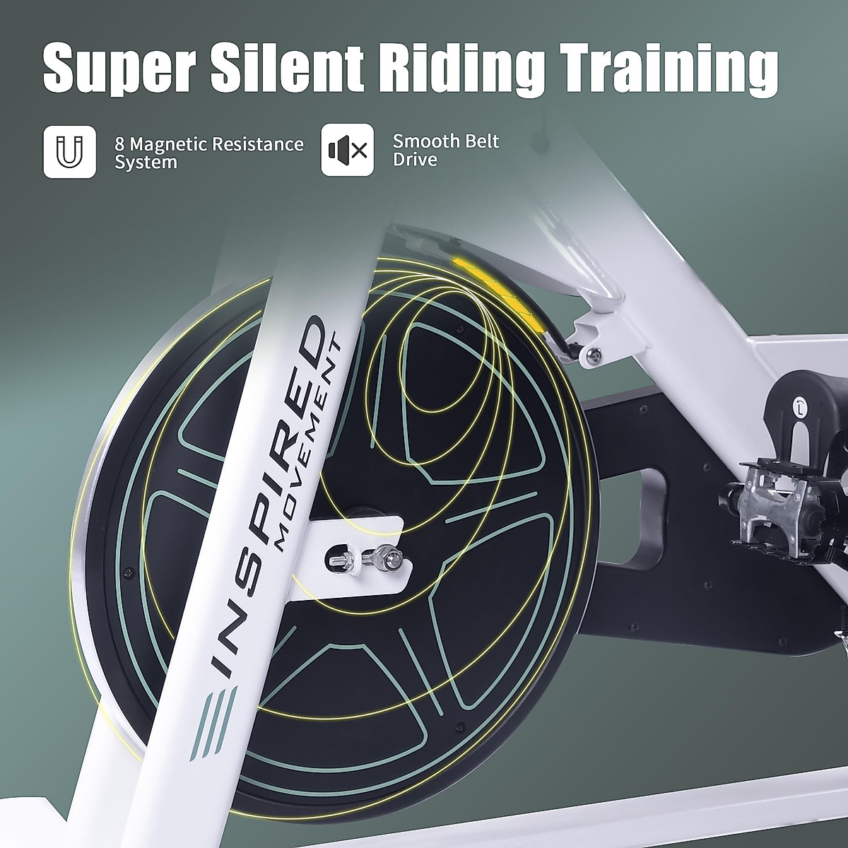 Magnetic Resistance Exercise Bike 330 lbs Weight Capacity Smooth Silent 40LB Heavy Flywheel Indoor Cycling Stationary Bike with LCD Monitor for Home Gym Cardio Workout