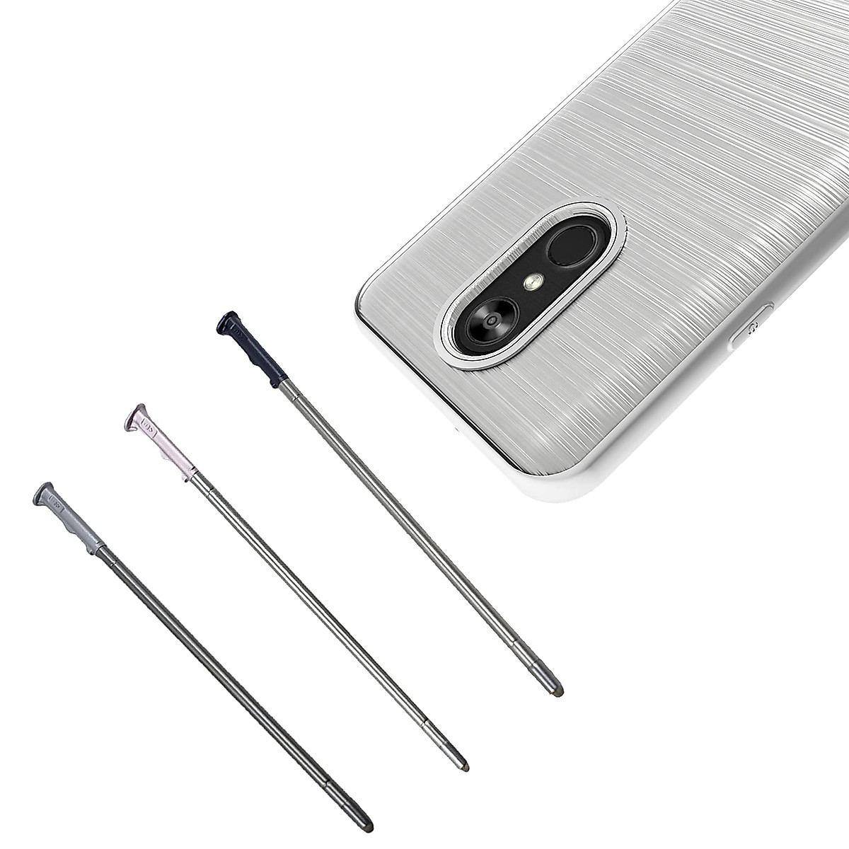 3 Pack Touch Stylus Pen Replacement for LG Stylo 5,Stylo 5 Plus,Q720 LCD Touch Pen Stylus Pen(Aurora Black,Blonde Rose, Platinum Gray)