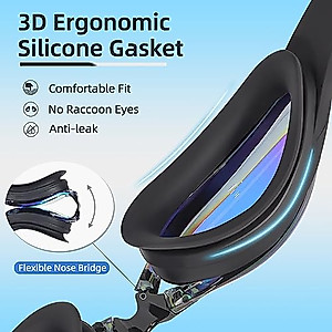 EverSport Goggles Swimming Adult 2 Pack, Anti Fog Swim Goggles for Women Men Youth Pool Water Goggles No Leak UV Protection