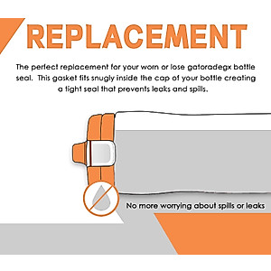 Mimore 6 Pack Gasket for Gatorade Water Bottle Lid Replacement, Food Grade Silicone Water Bottle Gasket Replacement Compatible with Gatorade GX Bottle Rubber Seal