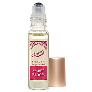 Zoha Amber Bloom Oil Perfume for Women & Men, Roll On Perfume Oil and Amber Perfume Spray, Alcohol Free Skin Moisturizing Amber Oil Perfume